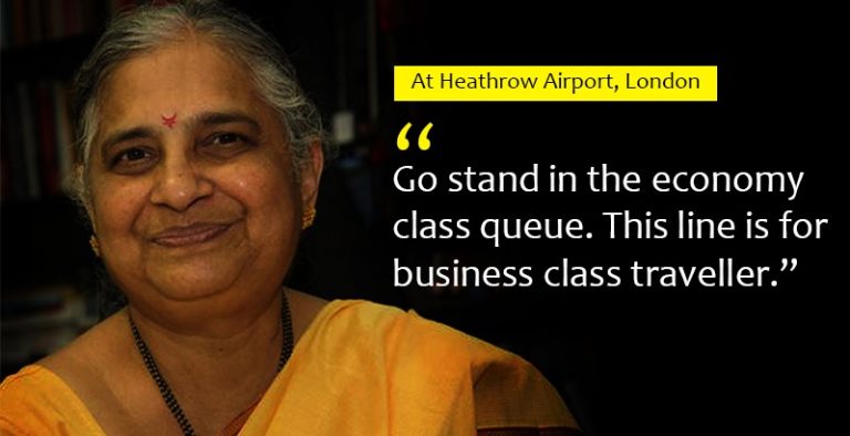 LankaWeb – What Sudha Murthy did when called the “Cattle Class” at ...